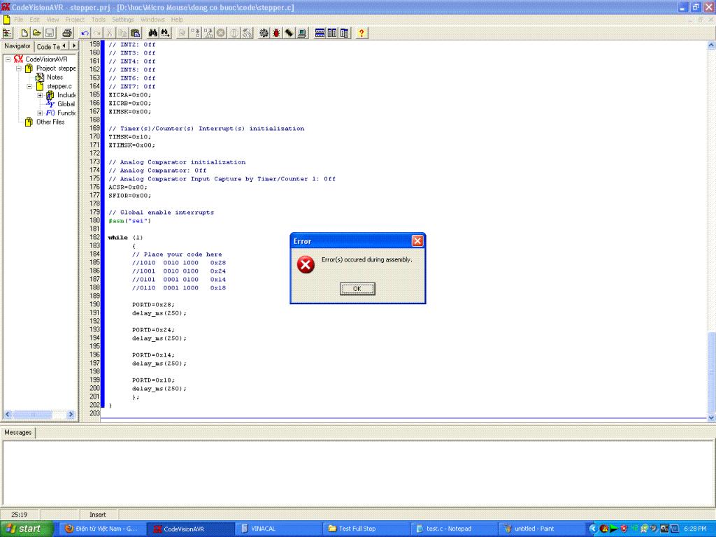 lỗi codeVision - Dien Tu Viet Nam